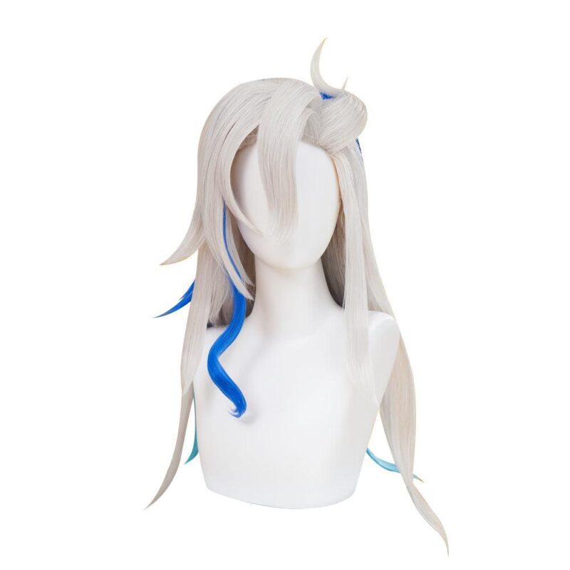 Fontaine Neuvillette Wig - Grey Blue Genshin Impact Game Hair - CosplaySpa