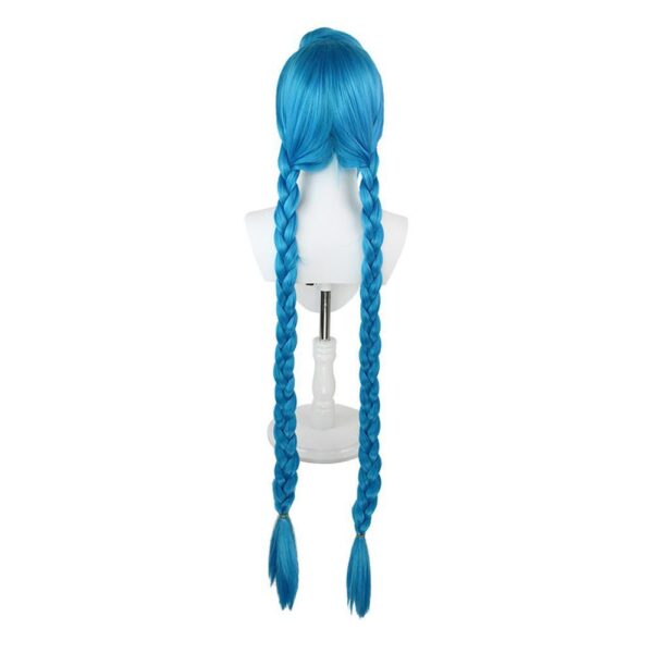 Jinx League of Legends Wig: Blue Braided Pigtail for Gamers - CosplaySpa
